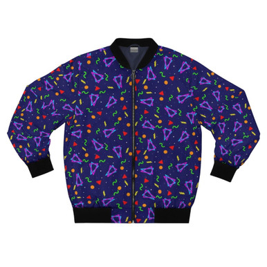 Retro Arcade Bomber Jacket - Vintage Gaming Inspired - nerdoutloudpod