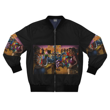 Soul Train Retro Bomber Jacket: Vibrant 70s 80s Fashion - nerdoutloudpod