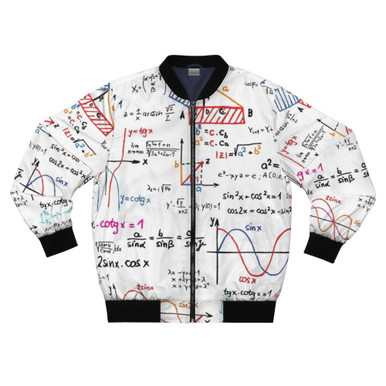 Mathematics Formulas Numbers Bomber Jacket - nerdoutloudpod