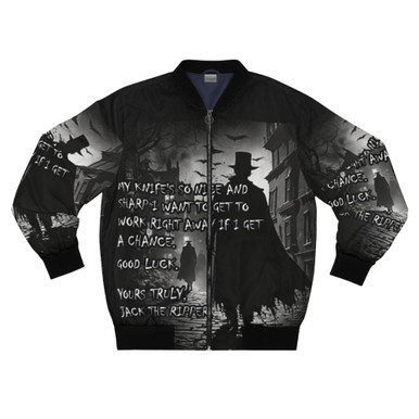 Jack the Ripper Bomber Jacket: Embrace Notorious History - nerdoutloudpod