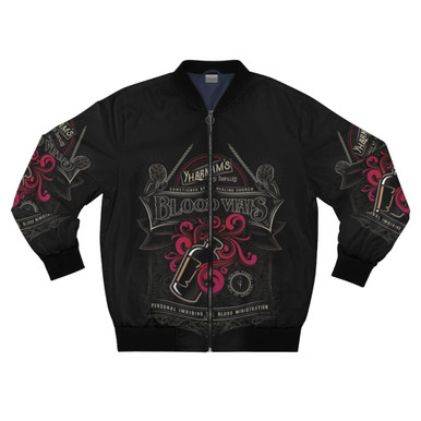 Bloodborne Yharnam's Blood Vials Bomber Jacket - nerdoutloudpod