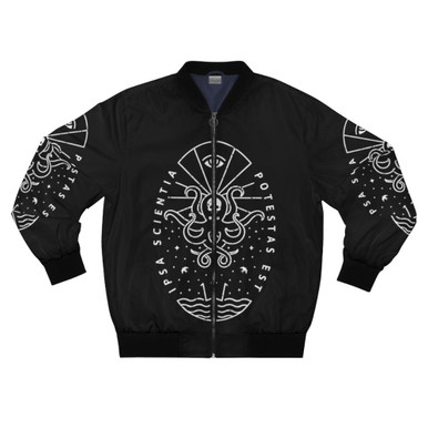 Knowledge - Skull Octopus Bomber Jacket (60 characters) - nerdoutloudpod