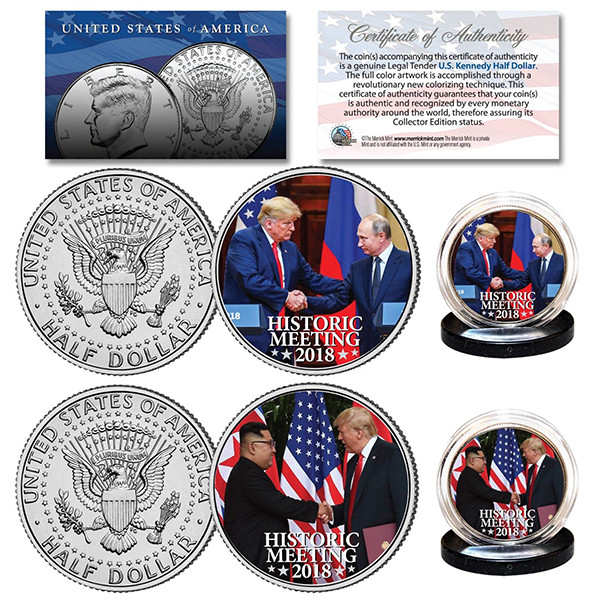 Living Presidents Colorized JFK and State Quarter 2 Coin Set