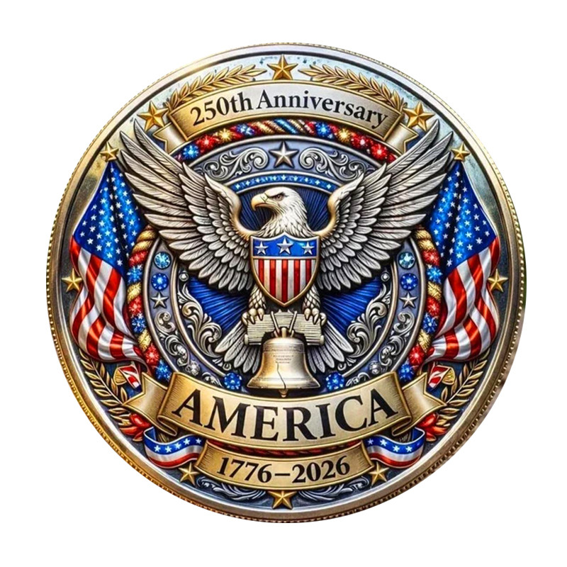 America 250 1 Oz. Tribute Coin - Gold Eagle 250 & Silver Eagle Emblem