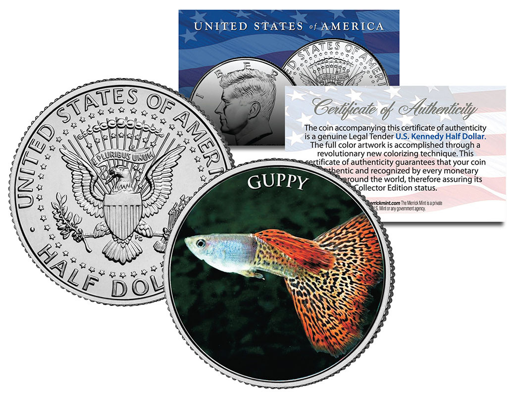 Colorized Individual JFK Half Dollar Marine & Aquarium Life Coins