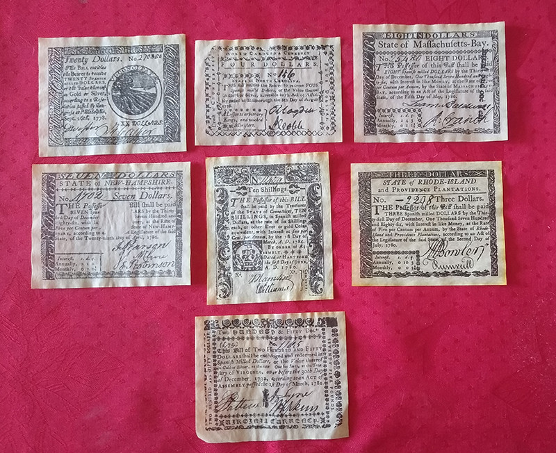 Colonial Banknote Reproduction Sets