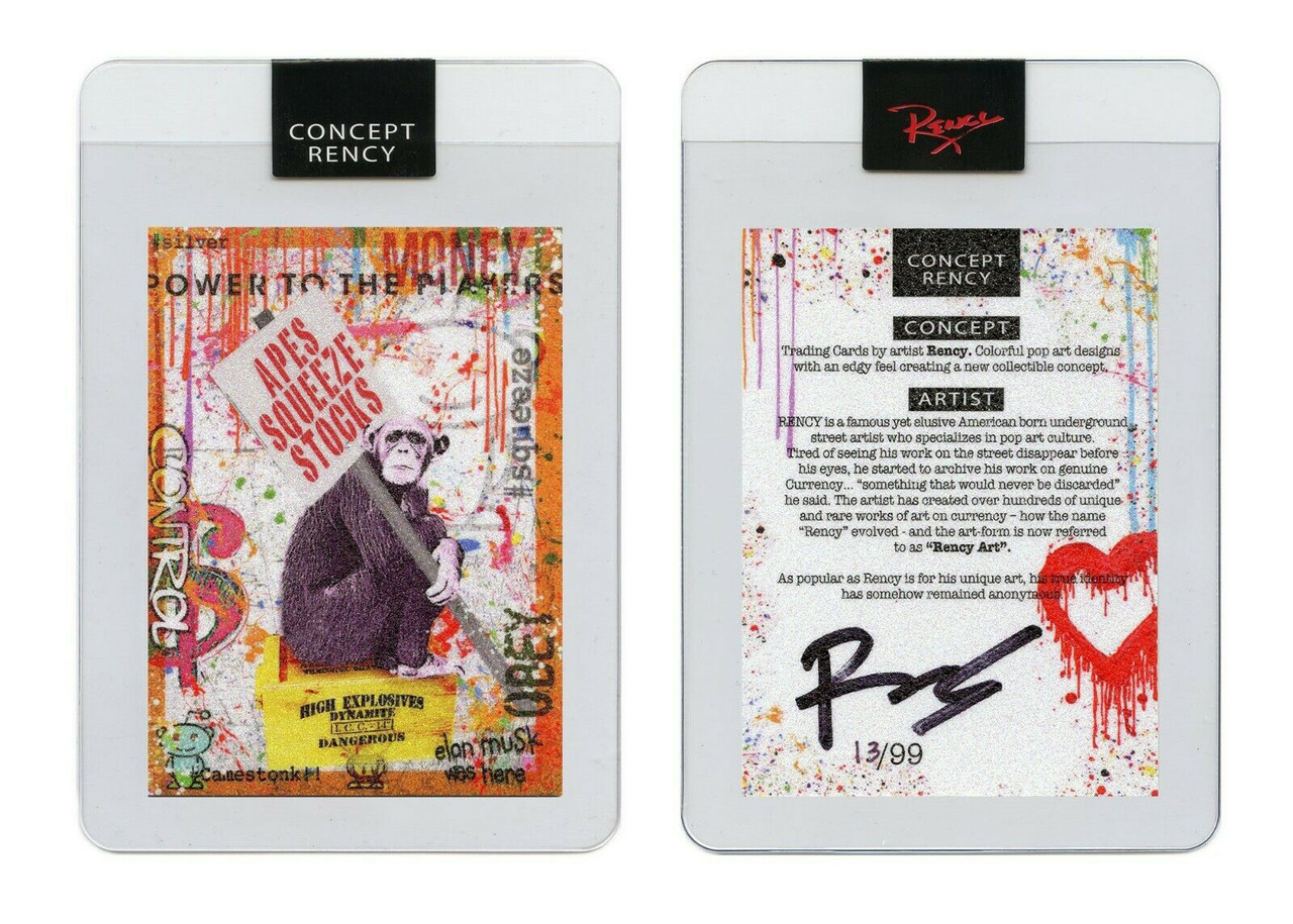 Rency Trading Card - Dynamite Monkey DIAMOND DUST LTD of 99