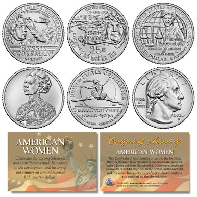 2023 American Women Quarters US Mint 5 Coin Complete Set in Capsules ...