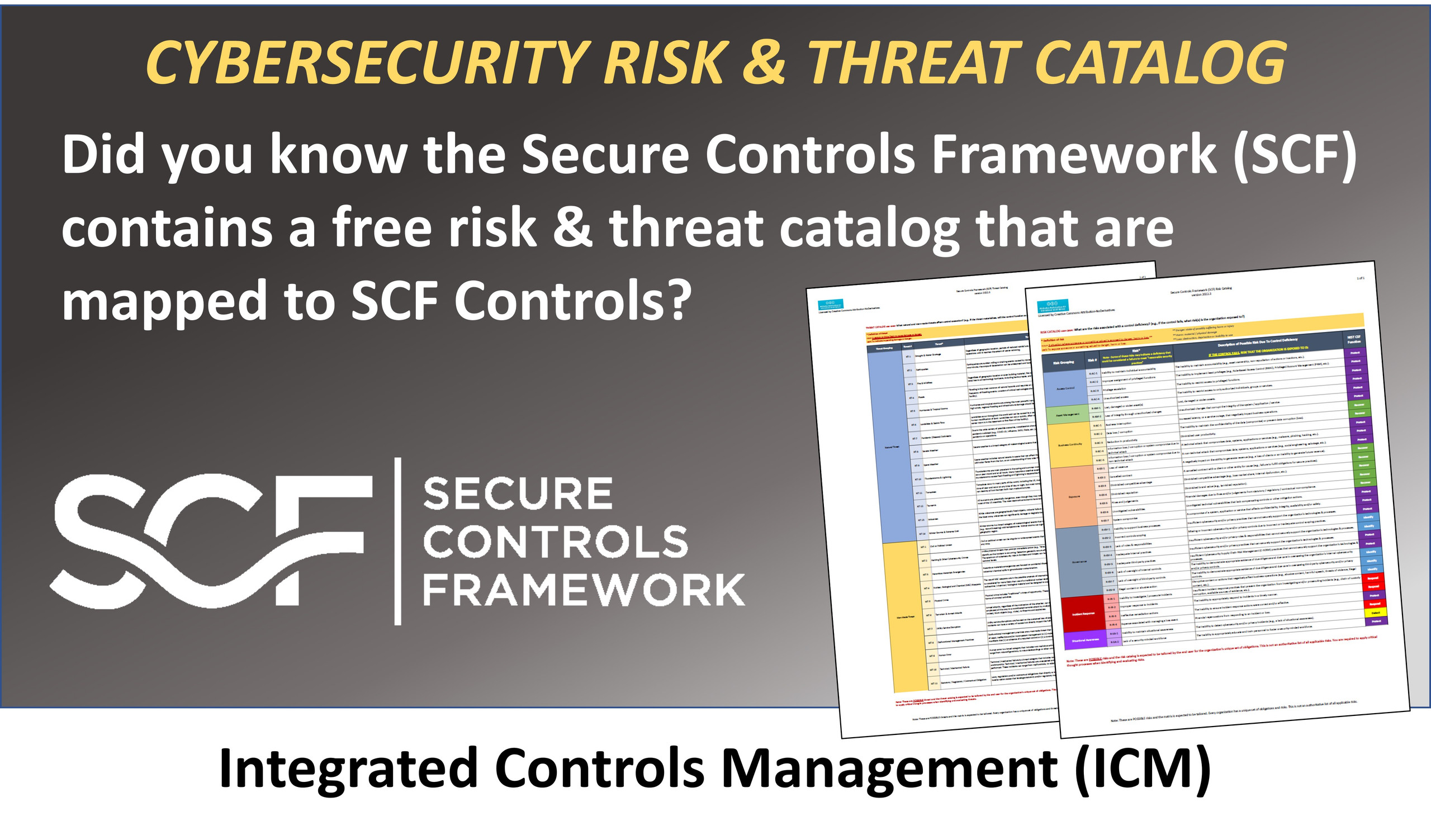 SCF Risk & Threat Catalog - Secure Controls Framework