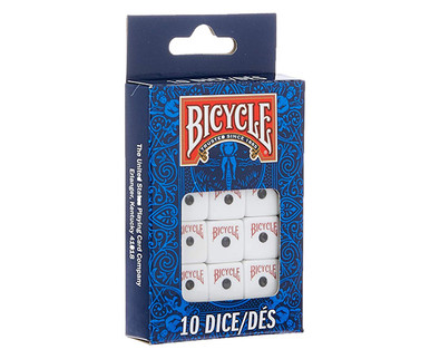 Bicycle Dice Set 10 Pack White Dice