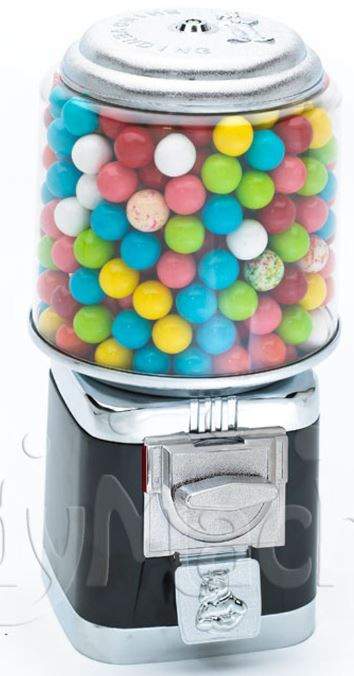 Rhino Black Metal Classic Gumball Machine Gum wheel