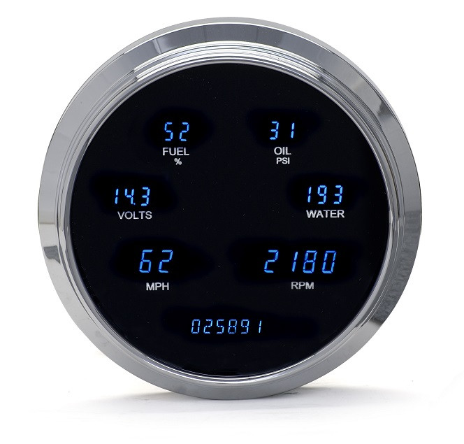 Dakota Digital 49 50 Ford Car Clock Replacement with Chrome Housing ALC ...