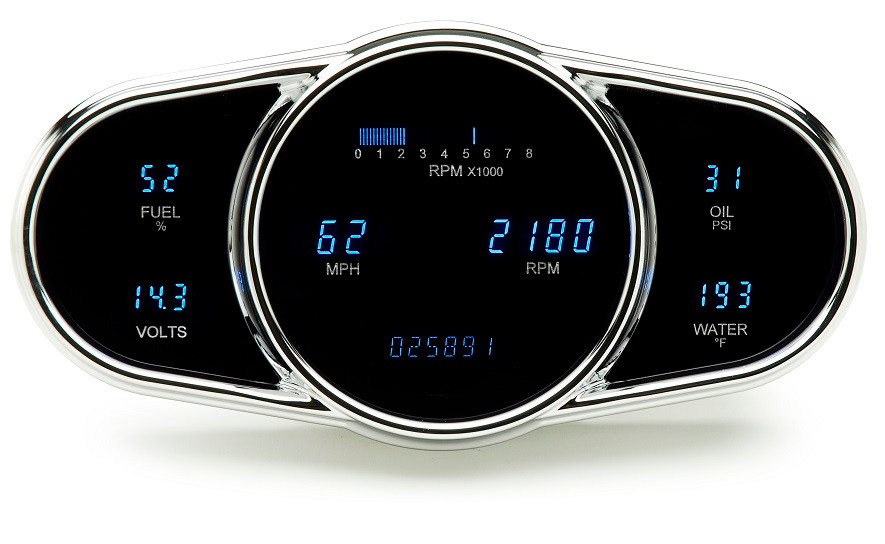 Dakota Digital Dash Universal 6 Gauge Cluster System for 3"x10" opening ...