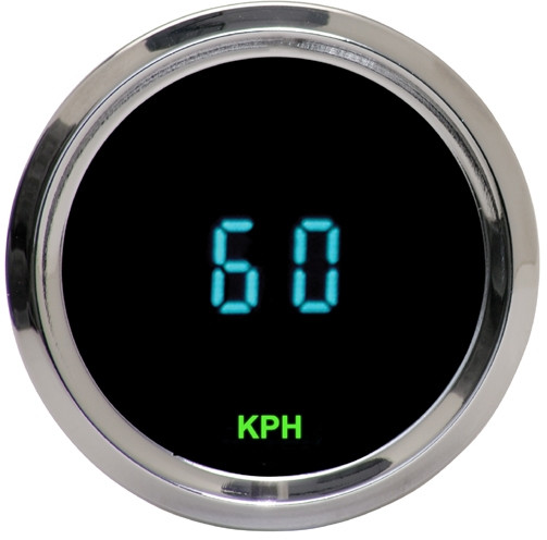 Dakota Digital Universal Round Performance Speedometer Gauge Teal ODYR-01-1