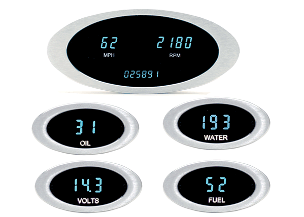 Dakota Digital ION Series Oval Digital Clock Gauge ION-16-1