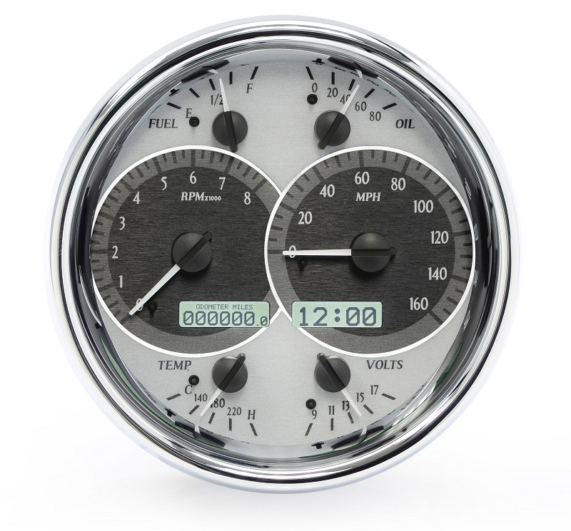 Dakota Digital Universal Single Round Analog Dash Gauge Instrument ...