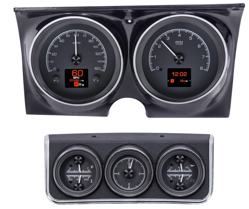 Dakota Digital Dash 67 68 Chevy Camaro Firebird 6 Gauge Cluster VFD3 ...