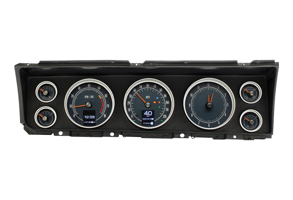 Dakota Digital Dash 67 Chevy Impala Caprice 6 Gauge Cluster System VFD3 ...
