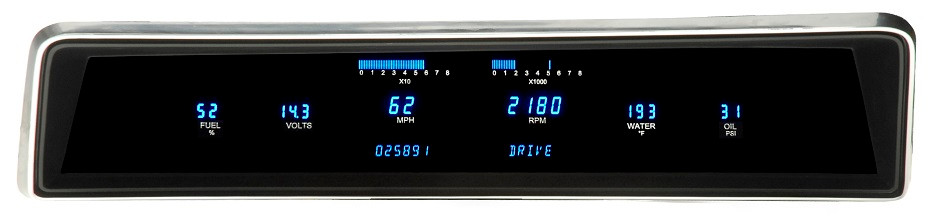 Dakota Digital Dash 66 Chevy Impala Caprice 6 Gauge Cluster System VFD3 ...