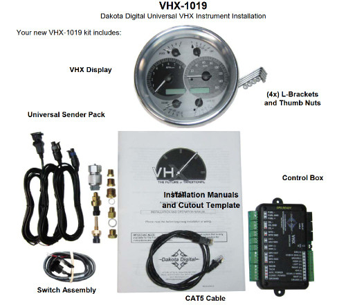 Dakota Digital Universal Single Round Analog Dash Gauge Instrument ...