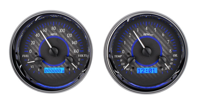 Dakota Digital Universal 2 Dual Round Instrument Analog Dash Gauges VHX ...