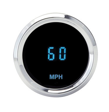 Dakota Digital Universal Round 2-1/16" Mini KPH Speedometer Gauge Blue ...