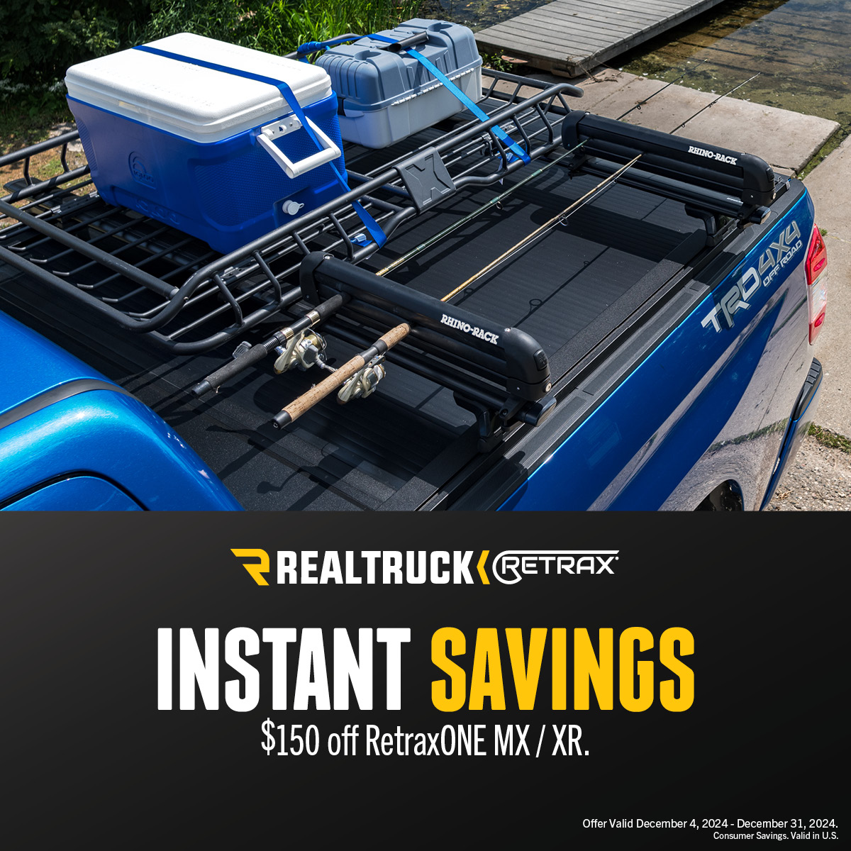RetraxOne MX and XR Retractable Tonneau Covers – $150 Off for Christmas ...