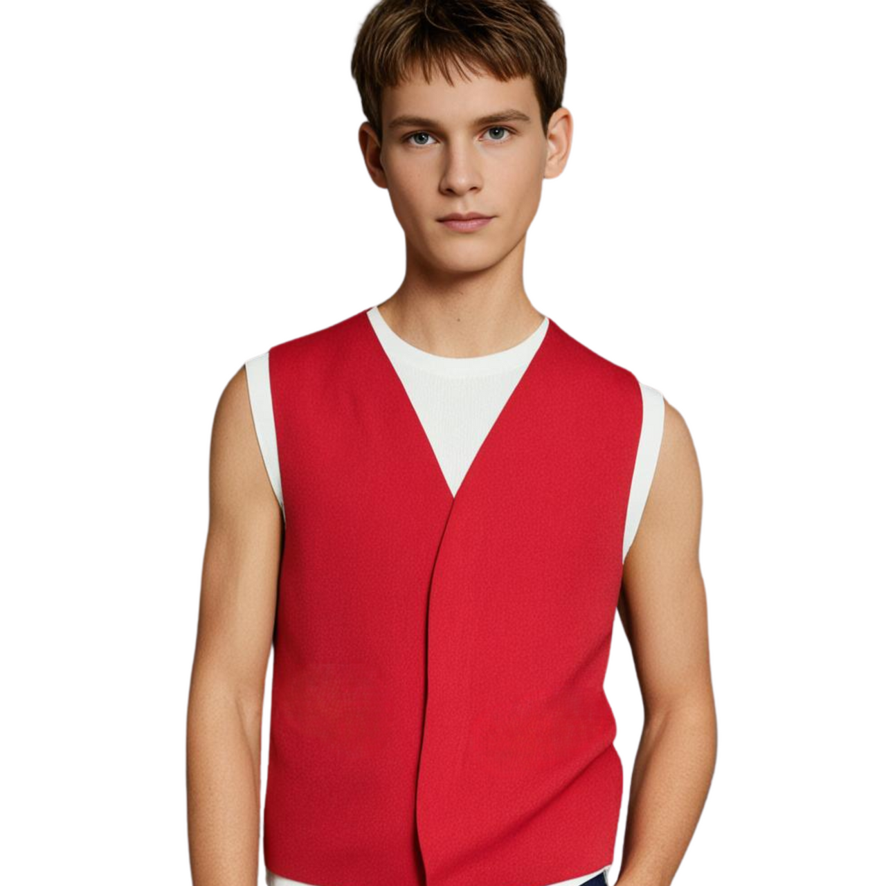 Youth Felt Red Patch Vests - PatchVest.com