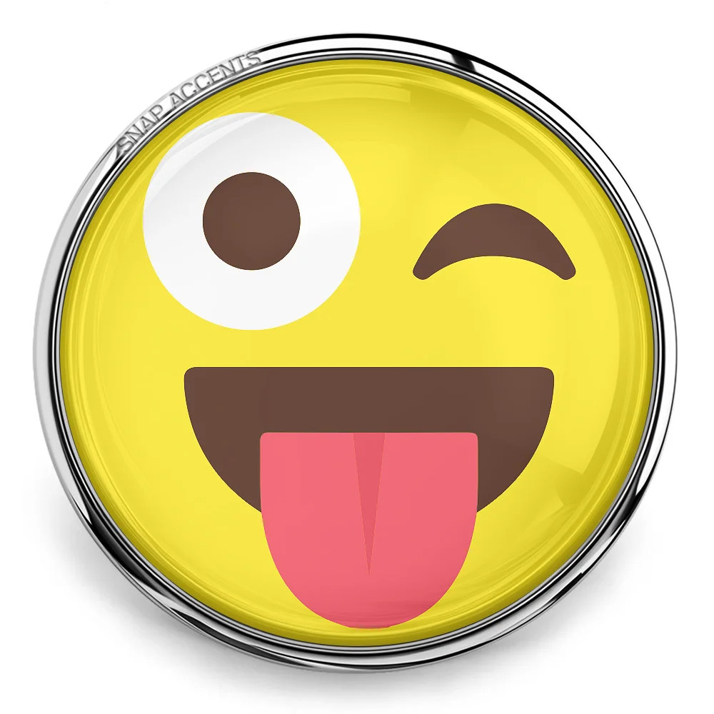 Emoji Snap - Silly Face | Snap Jewelry Ginger Charms | SnapAccents