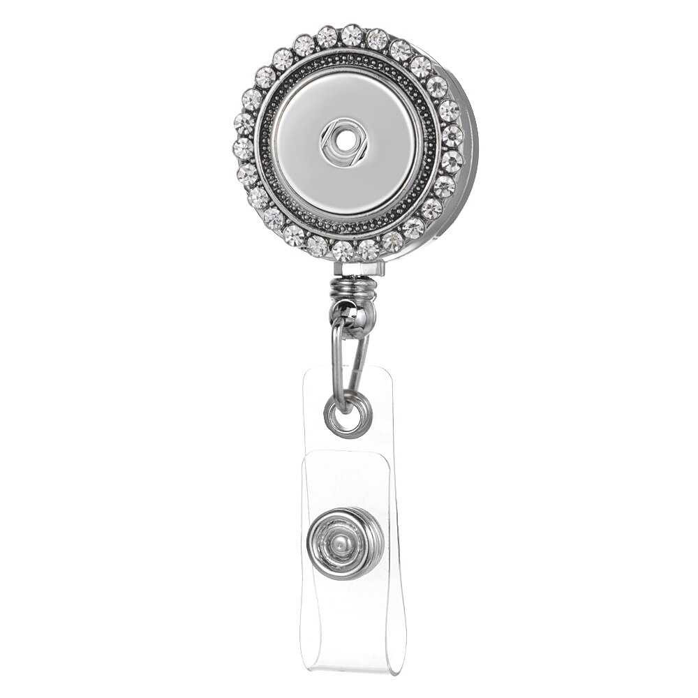 Rhinestone Snap Jewelry Badge Reel | Work ID Badge Reel