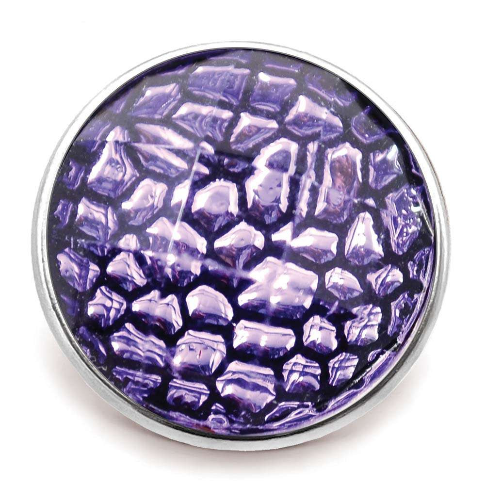 Snakeskin Faceted Snap - Purple | Snap Jewelry Ginger Charms | SnapAccents