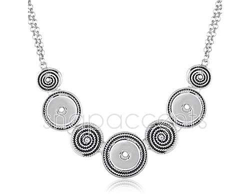 Swirl Pendant 3 Snap Necklace | Snap Jewelry Ginger Charms | SnapAccents
