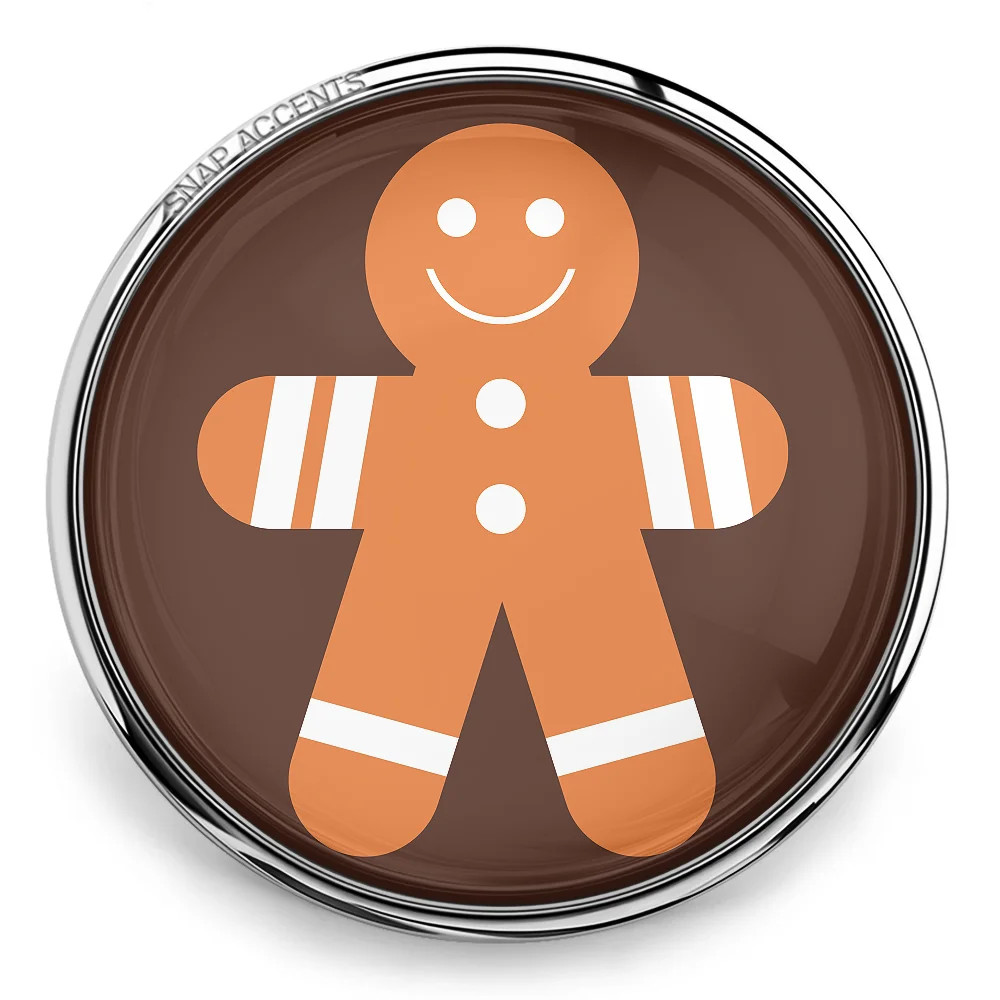 Gingerbread Boy Snap | Snap Jewelry Ginger Charms | SnapAccents