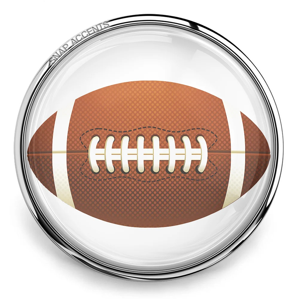 Football Snap | Snap Jewelry Ginger Charms | SnapAccents