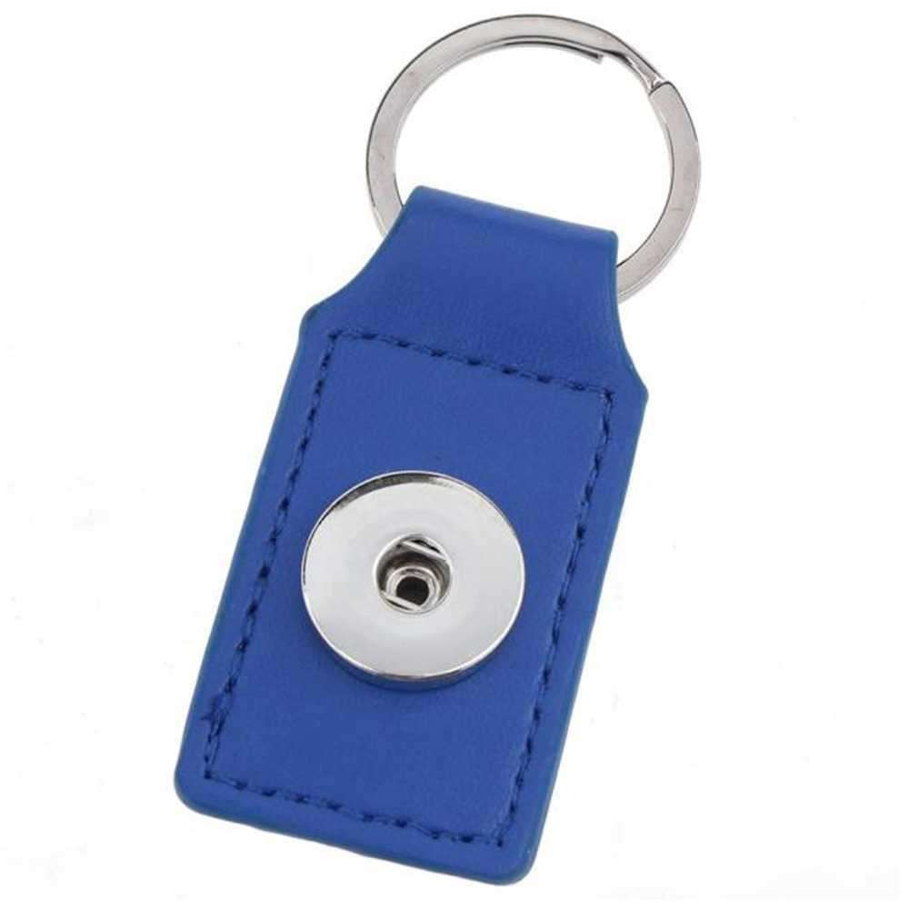 Leather 1 Snap Keychain - White | Snap Jewelry Ginger Charms | SnapAccents