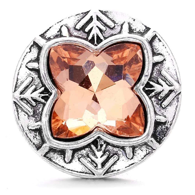 Square Mirrored Faceted Snap - Blue | Snap Jewelry Ginger Charms ...