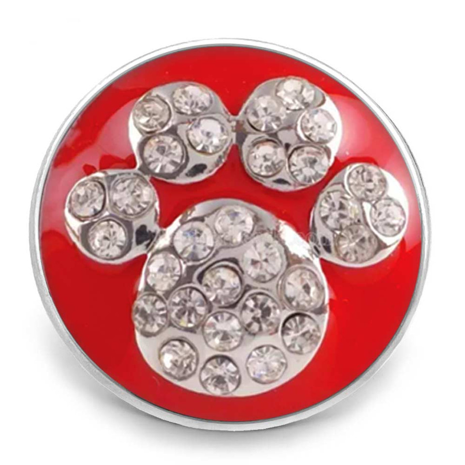 Rhinestone Daisy Snap - Red | Snap Jewelry Ginger Charms | SnapAccents