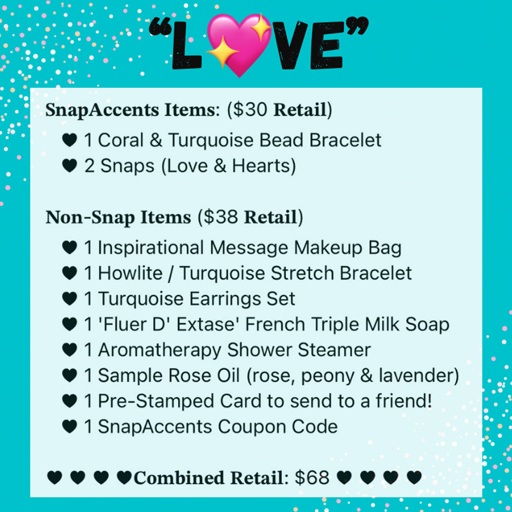 Snap Jewelry SnapBox - Love Theme Ginger Charms | SnapAccents