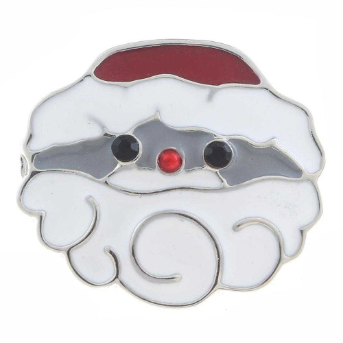 Christmas Santa Claus Snap Jewelry - Enamel Scroll