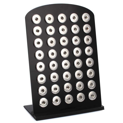 Acrylic Display Snap Holder - Black | Snap Jewelry Ginger Charms ...