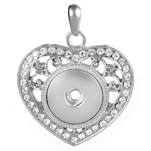 Snap Pendant - Heart Rhinestones | Snap Jewelry Ginger Charms | SnapAccents