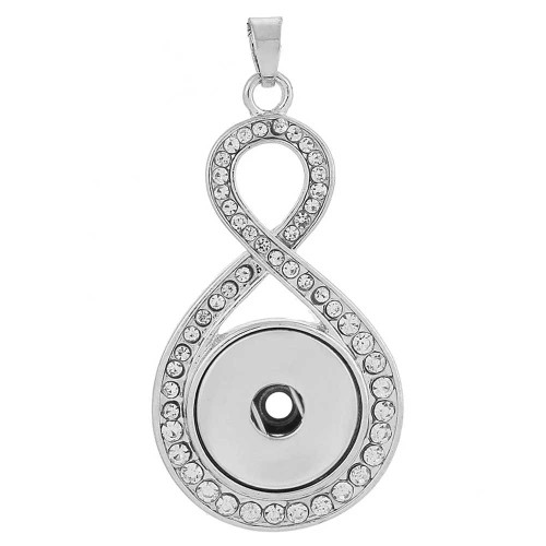 Snap Jewelry Infinity Pendant - Rhinestone