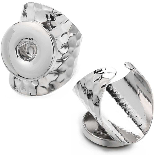 Snap Ring - Hammered, Flexible | Snap Jewelry Ginger Charms | SnapAccents