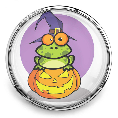 Frog Pumpkin Snap | Snap Jewelry Ginger Charms | SnapAccents