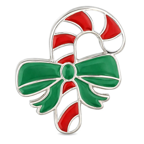 Candy Cane Snap (Red, White) | Snap Jewelry Ginger Charms | SnapAccents