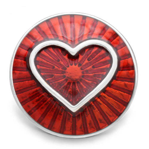 Enamel Heart Snap - Red | Snap Jewelry Ginger Charms | SnapAccents
