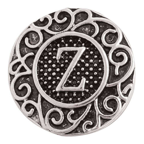 Initial Snap jewelry letter monogram Z ginger charm button