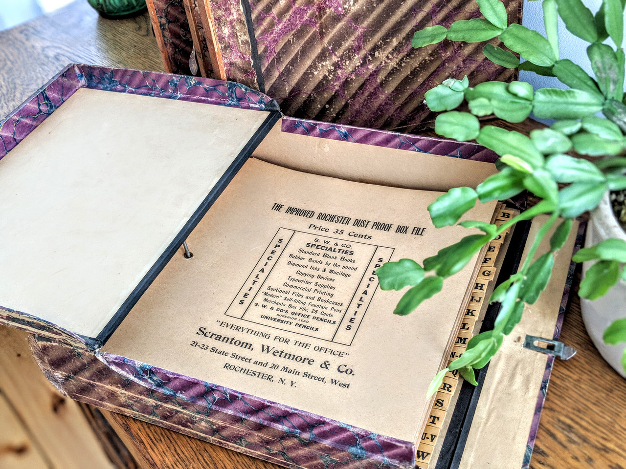 Mid-Century Faux Book Box Files