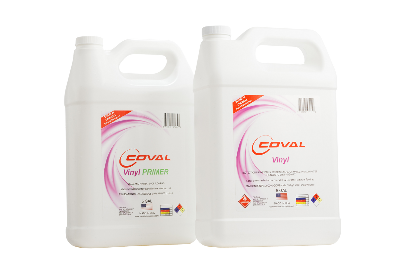 Imprimador de vinilo Coval: selle y proteja pisos de baldosas de composición de vinilo VCT