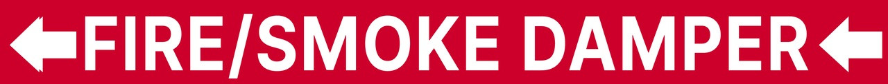 Fire/Smoke Damper Pipe Marker | ANSI/ASME Pipe Marking Labels